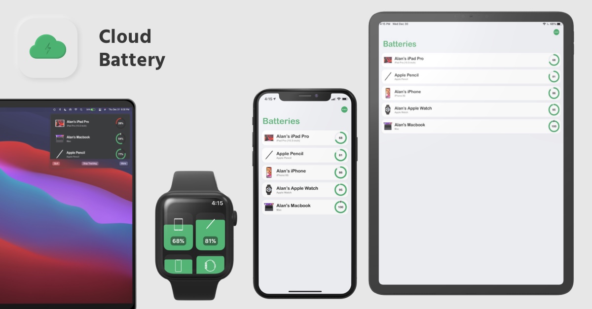 Cloud Battery 一鍵監控所有裝置的電量，非蘋果產品也能用！ - 蘋果仁 - 果仁 iPhone/iOS/好物推薦科技媒體